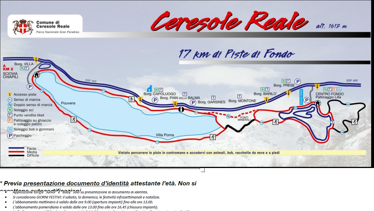 Cartina Ceresole Reale - Mappa piste sci Ceresole Reale | Dove Sciare Cartina Ceresole Reale - Mappa piste sci Ceresole Reale | Dove Sciare